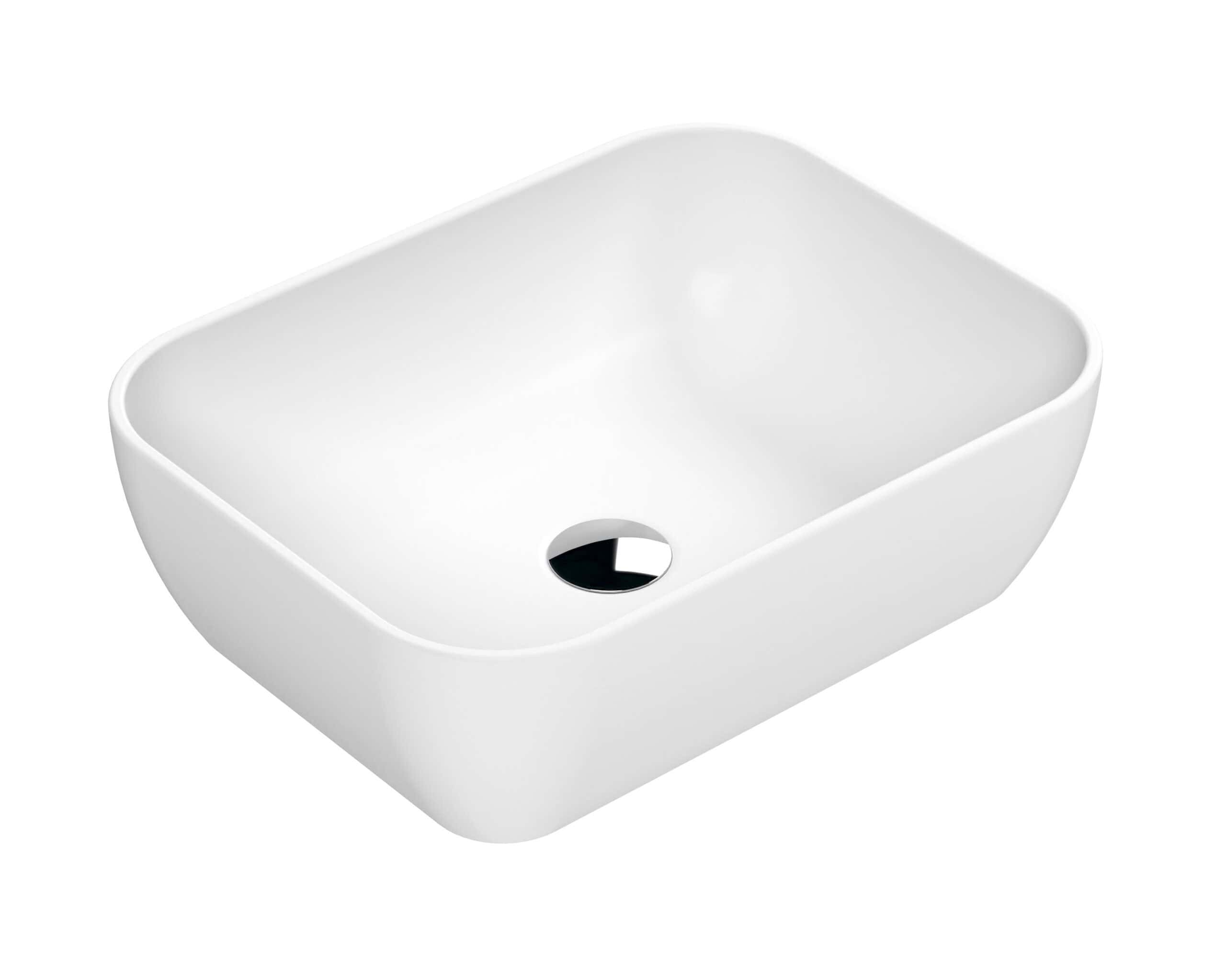Nuie 455mm Sit-On Countertop Basin - No TH - Bubly Bathrooms