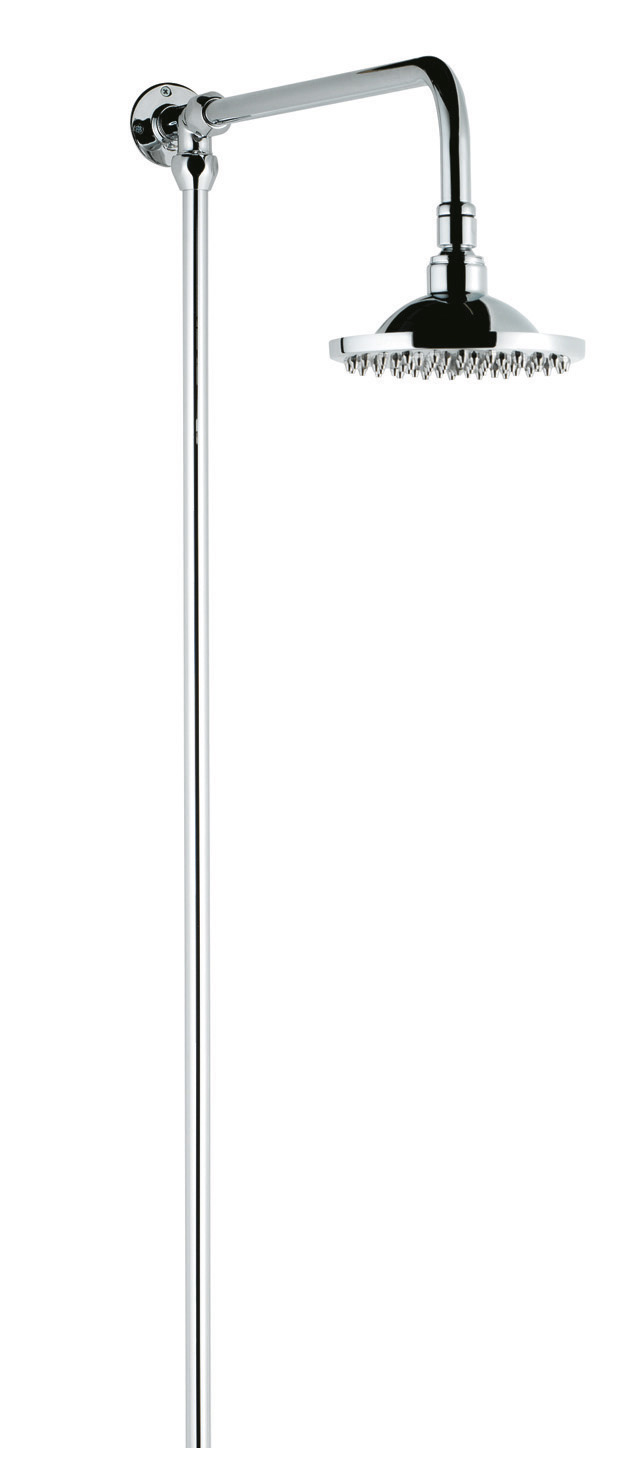 Hudson Reed Traditional Shower Riser Kit With Fixed Shower Head ...